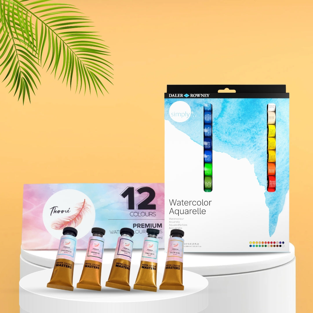 Buy Artist grade & Premium watercolour tube sets from Thoovi Arts