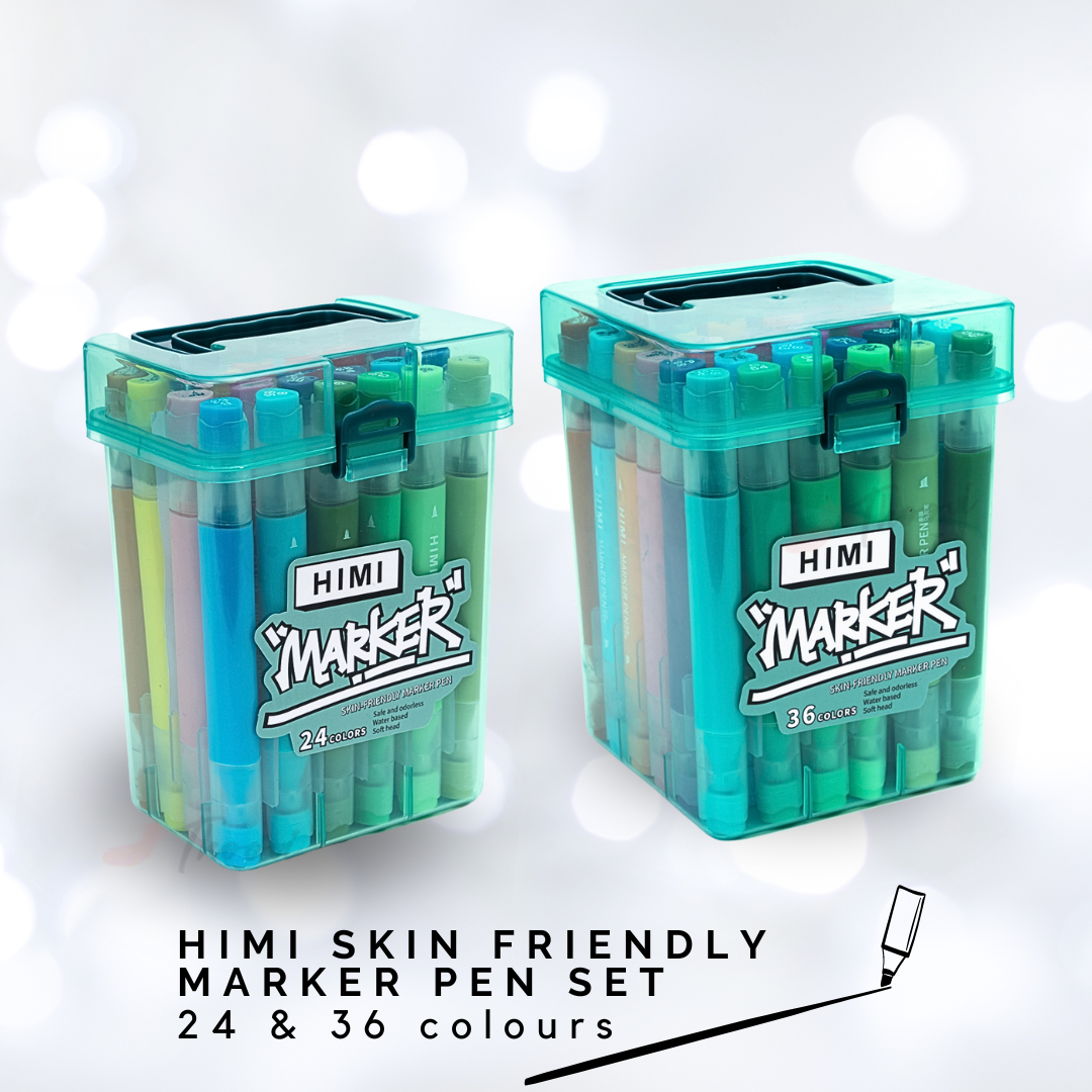 Buy original HIMI- SKIN-FRIENDLY DUAL TIP WATERBASED MARKER PEN SET ...