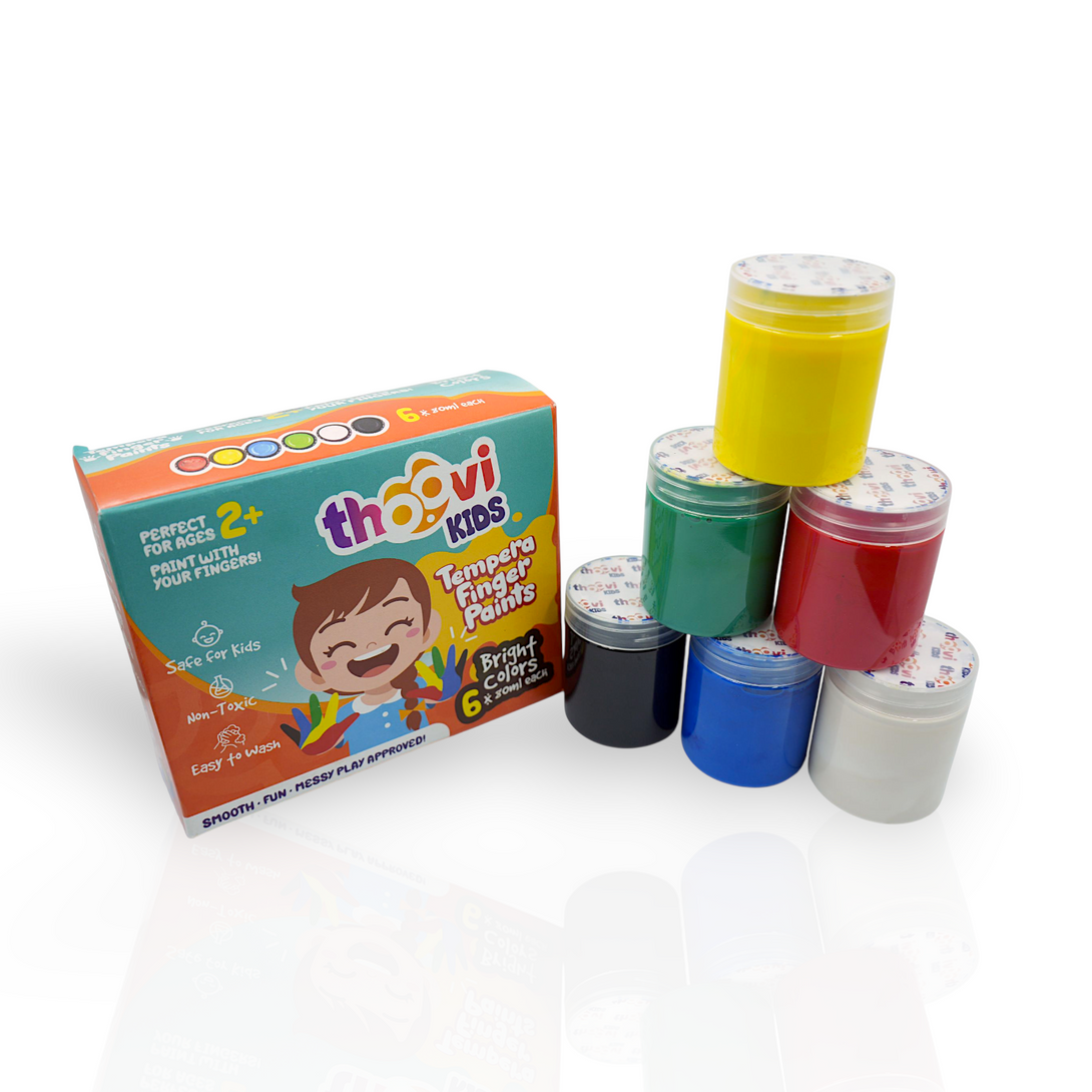 Thoovi - Kids Edition - Tempera Finger Paints - 6 x 80ml – Thoovi Arts
