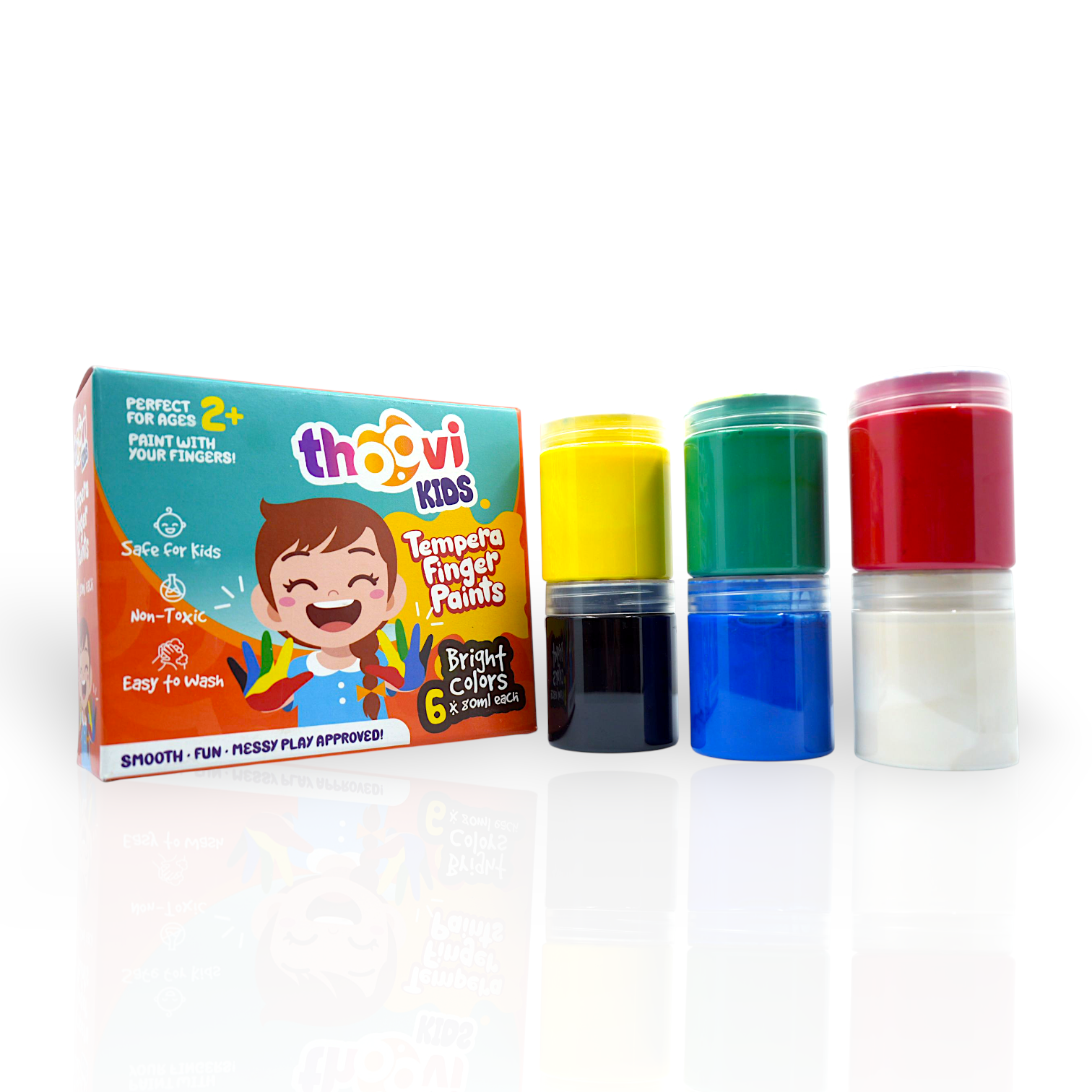 Thoovi - Kids Edition - Tempera Finger Paints - 6 x 80ml – Thoovi Arts