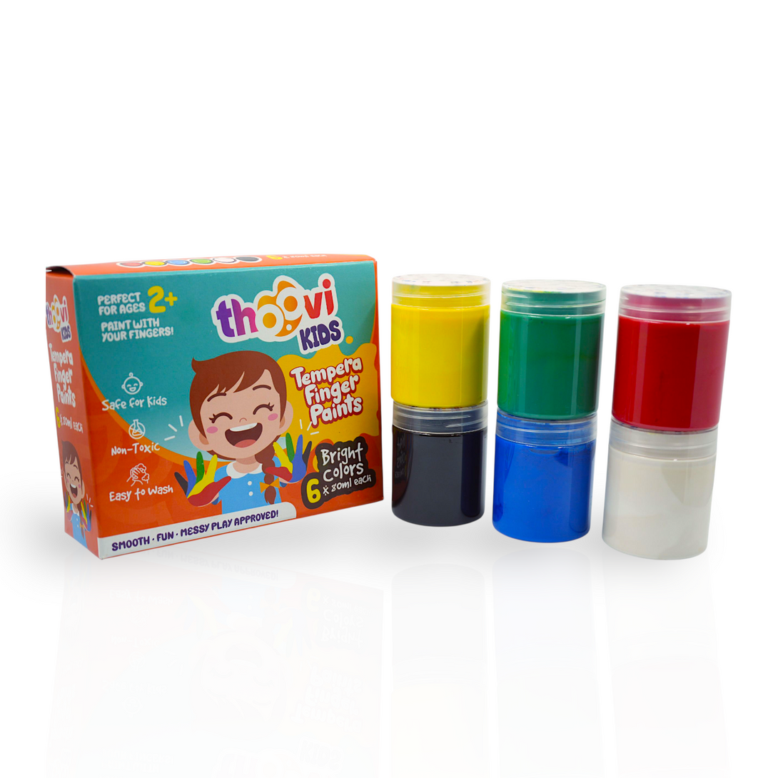 Thoovi - Kids Edition - Tempera Finger Paints - 6 x 80ml – Thoovi Arts