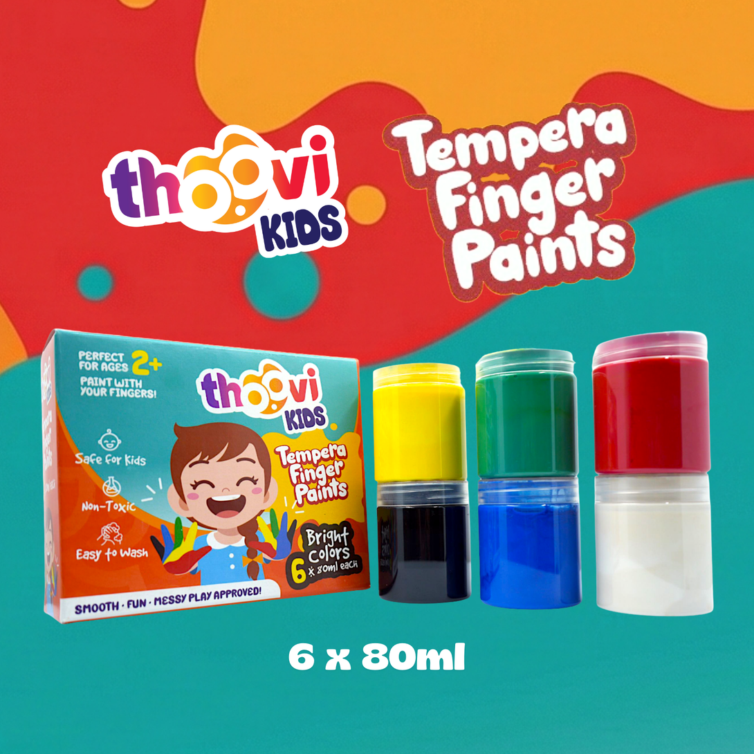 Gift Bundle : Thoovi - Kids Edition- Tempera Paints - 6 x 80 ml + Thoo – Thoovi Arts