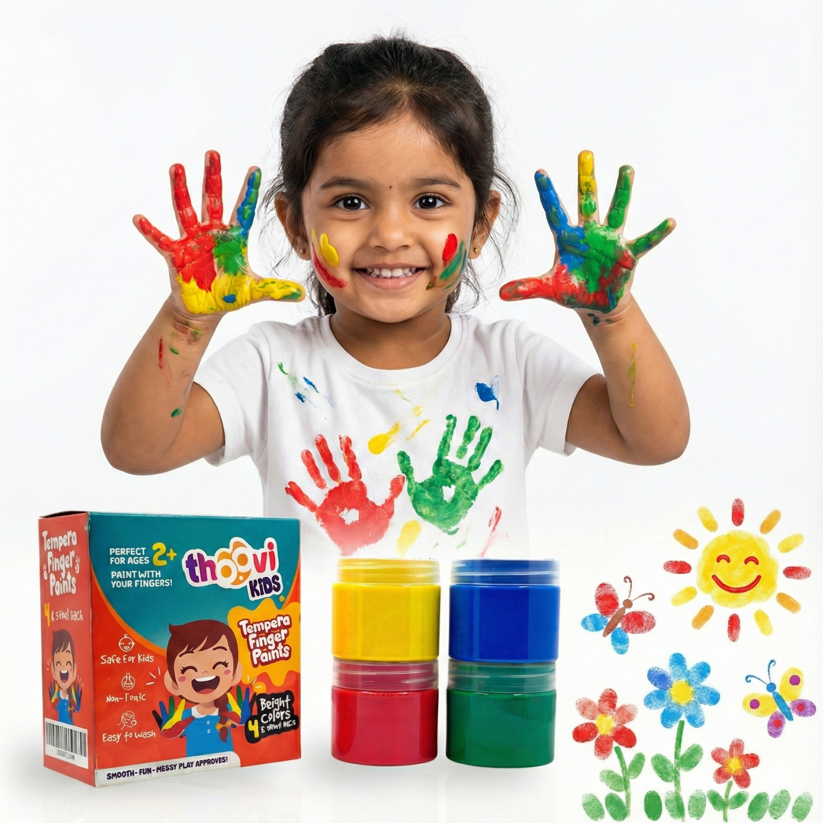 Thoovi - Kids Edition - Tempera Finger Paints - 4 x 50ml – Thoovi Arts